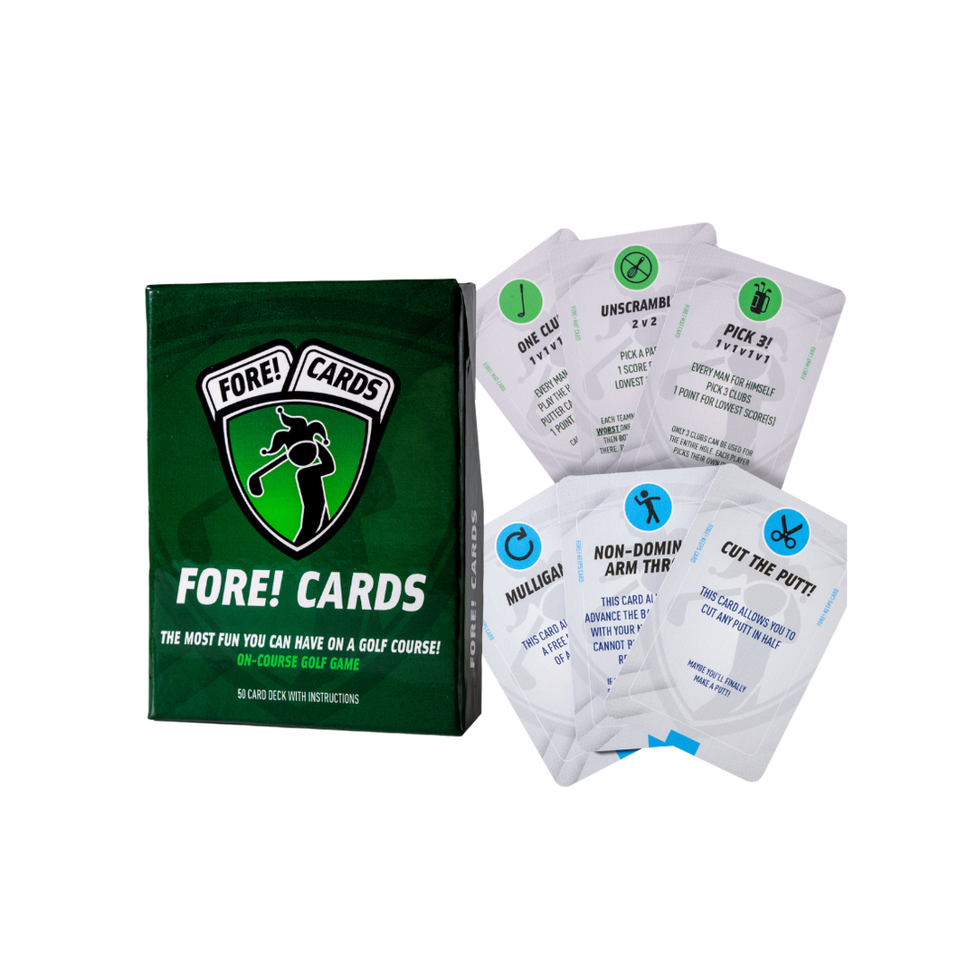 Fore Cards On Course Golf Games - Make your next golf round more fun!