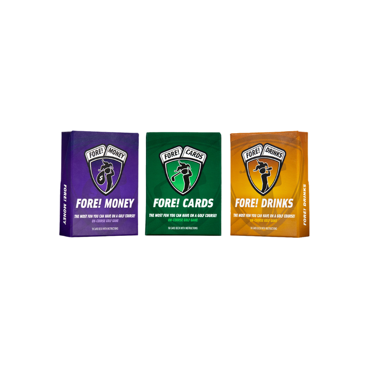 Fore Cards On Course Golf Games - Make your next golf round more fun!