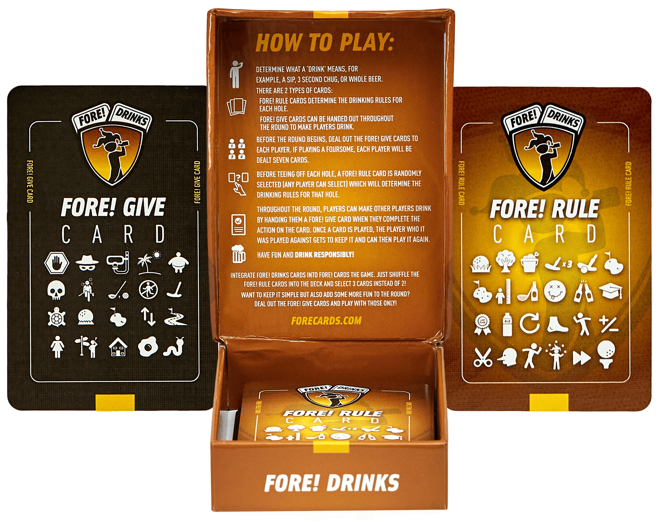 Fore! Drinks On Course Golf Game – Fore Cards