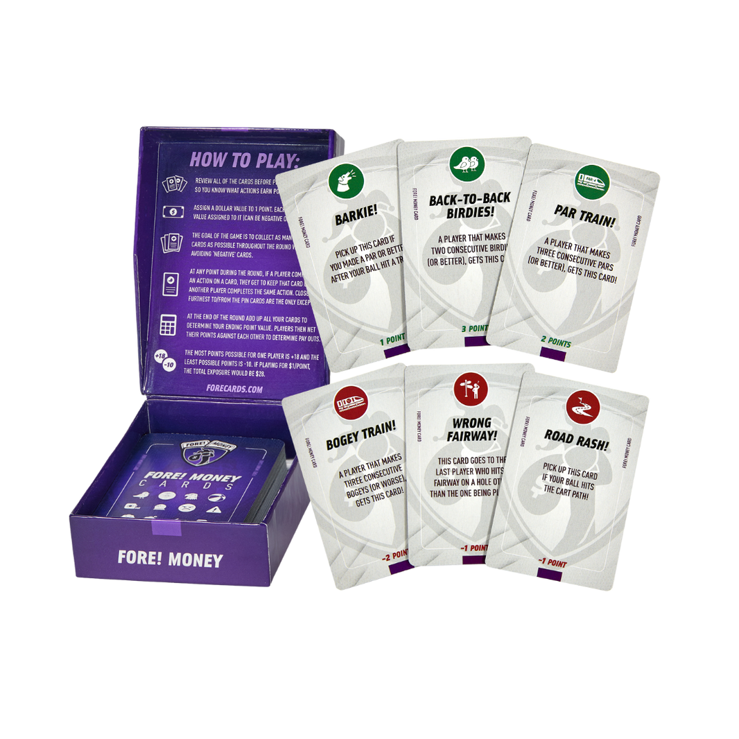 Fore Cards On Course Golf Games - Make your next golf round more fun!