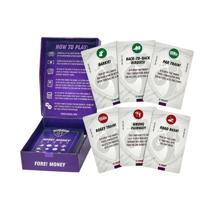 Fore Cards On Course Golf Games - Make your next golf round more fun!